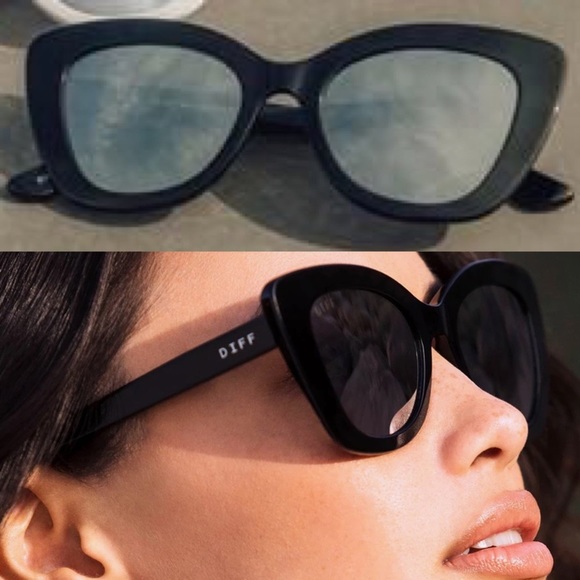 Diff Eyewear | Accessories | New Diff Raven Black Grey Mirror Lens ...